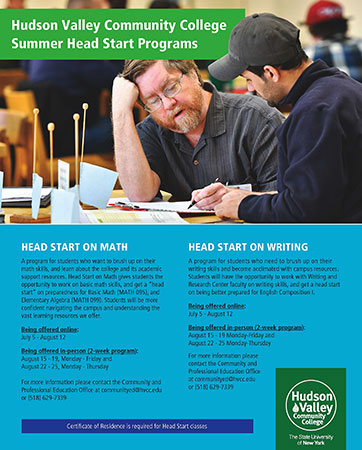 HVCC offers college-bound seniors a head start this summer - Watervliet ...